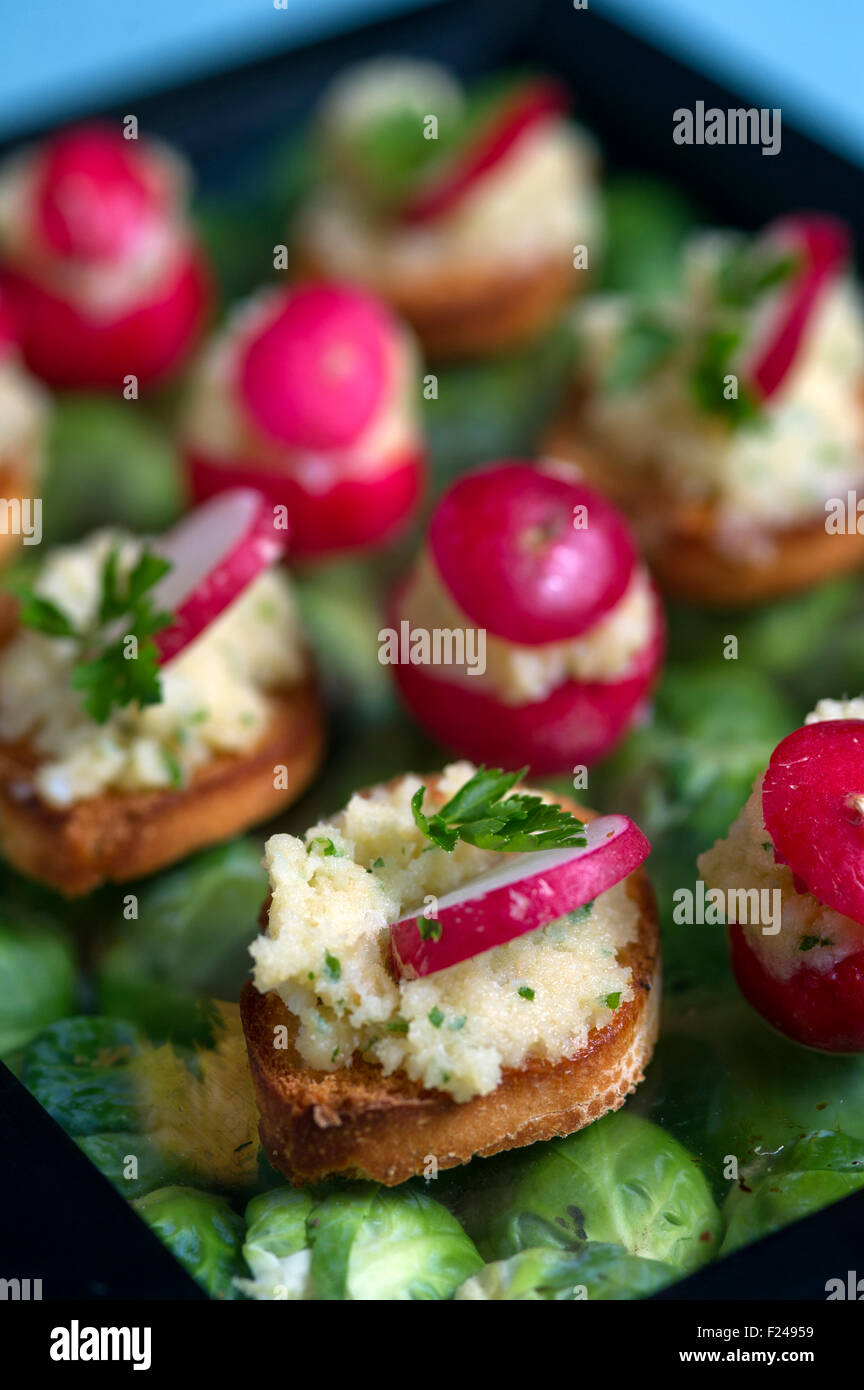 Canapes, small finger food suitable for parties Stock Photo - Alamy