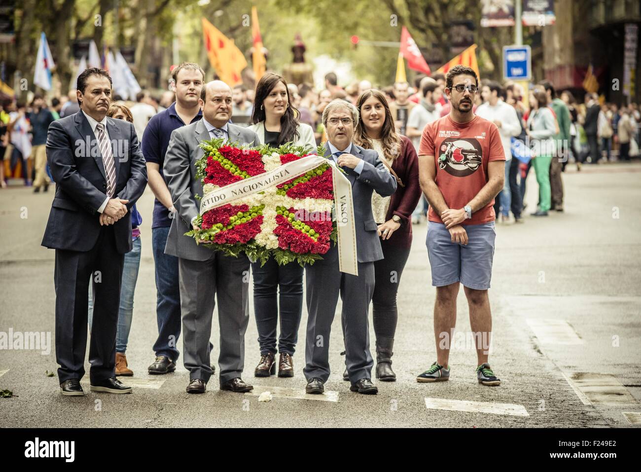 Barcelona, Catalonia, Spain. 11th Sep, 2015. Members of the Basque ...