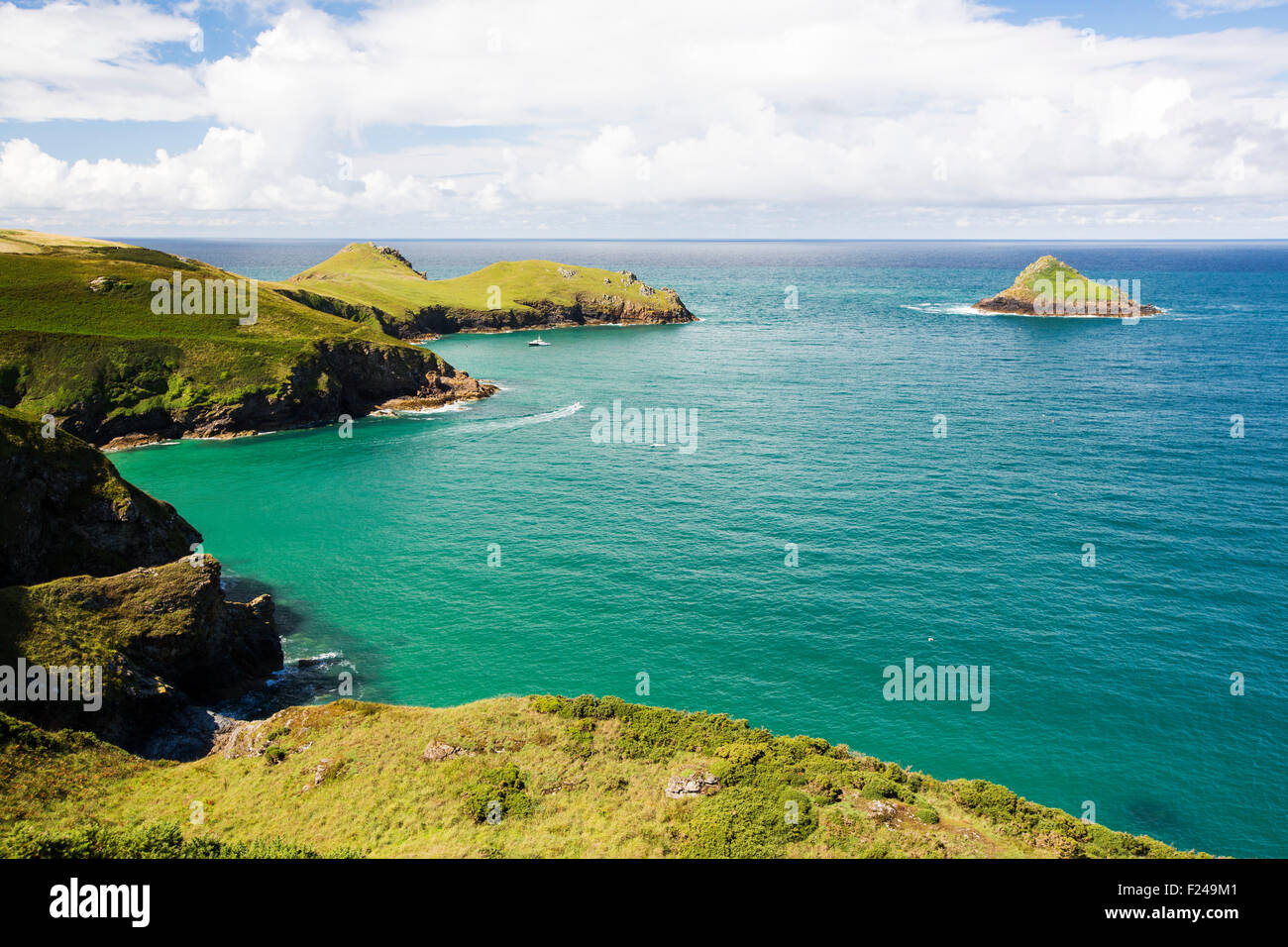 Coastal sea cliffs from Rumps Point, Cornwall, UK Stock Photo - Alamy