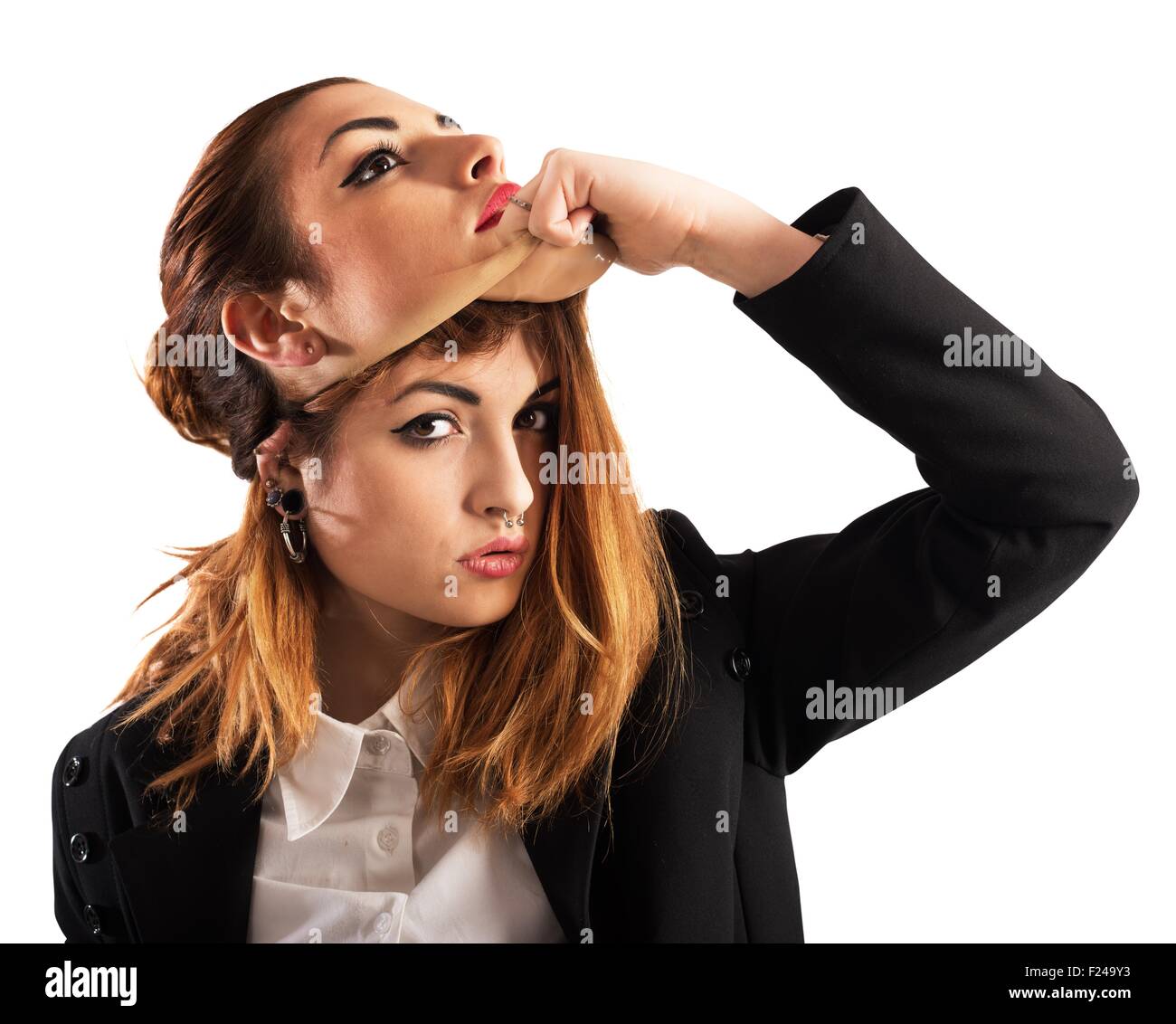 Alternative girl vs good woman Stock Photo - Alamy