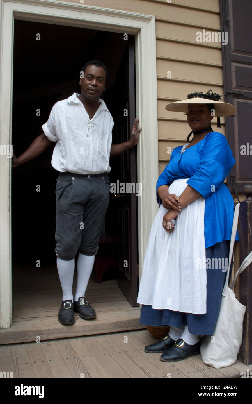 Costumed interpreters at Colonial Williamsburg a living history museum ...
