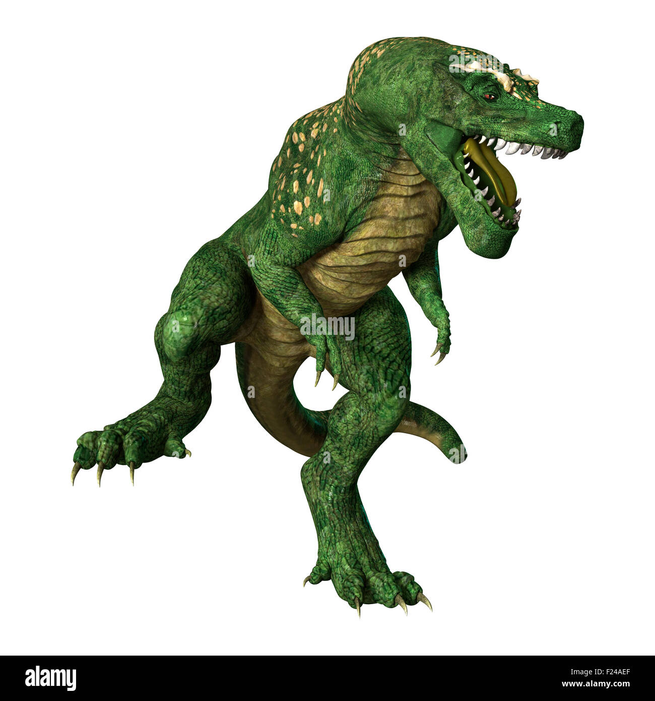 3D digital render of a dinosaur Tyrannosaurus Rex isolated on white ...