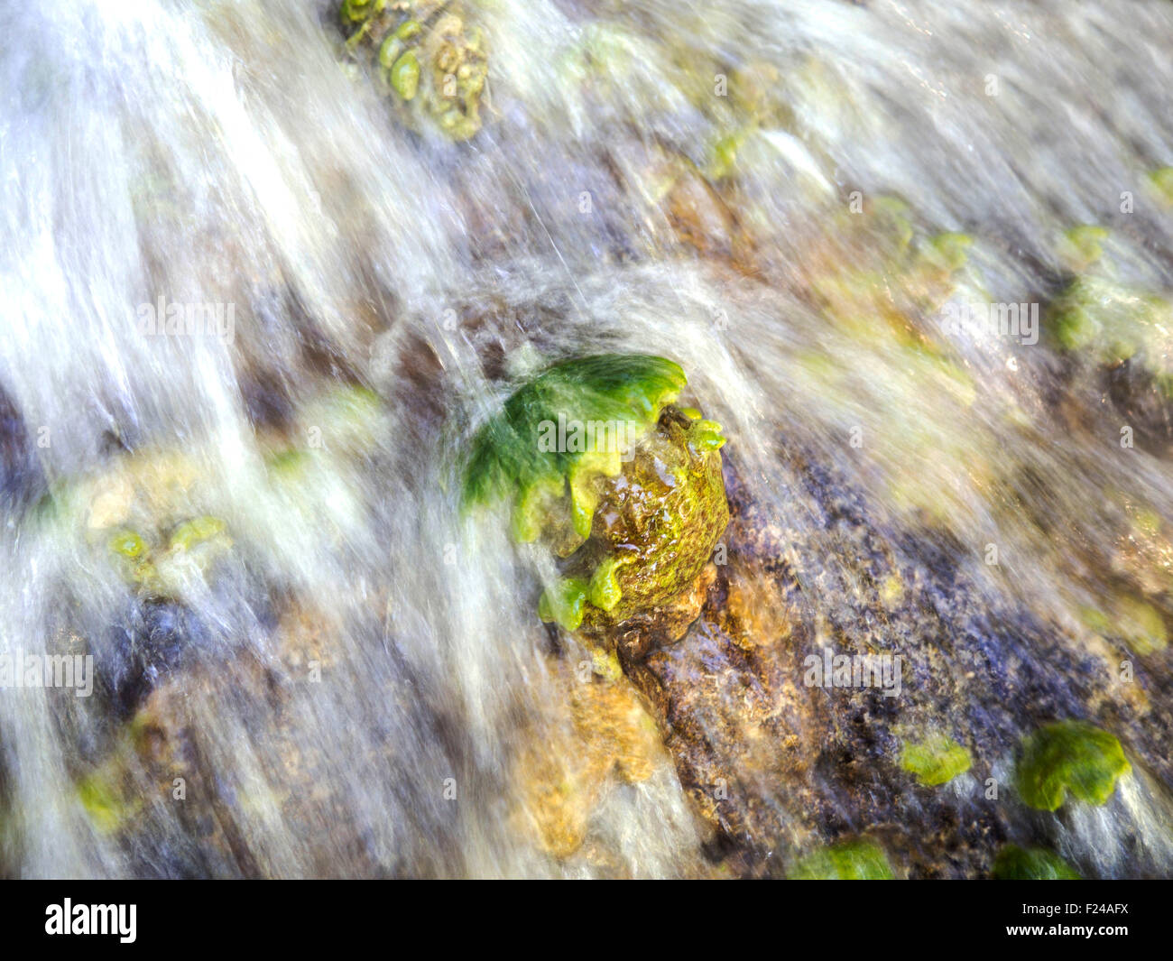 Chalk formation in waterfall Stock Photo - Alamy