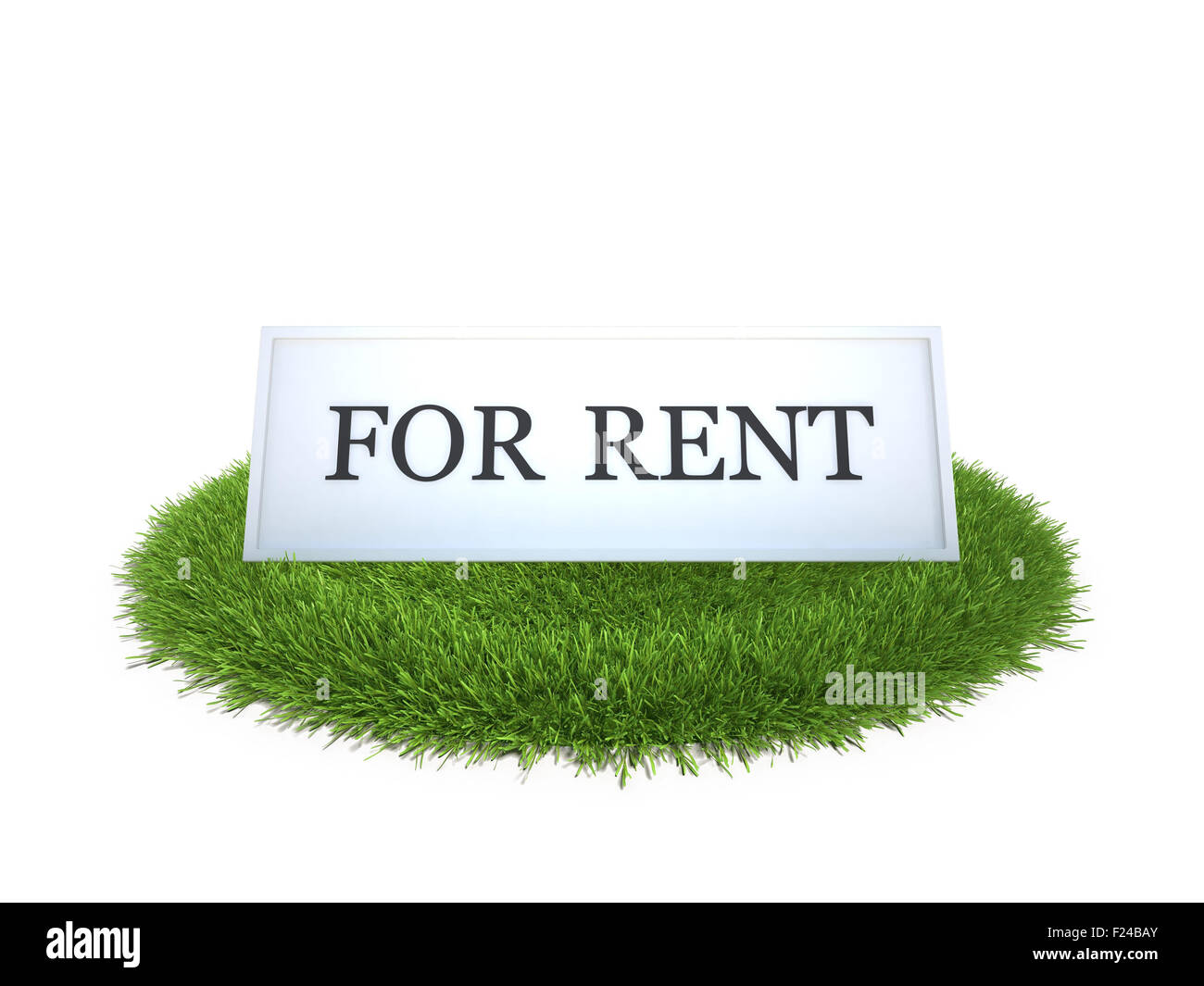 billboard for rent standing on the lawn grass Stock Photo - Alamy