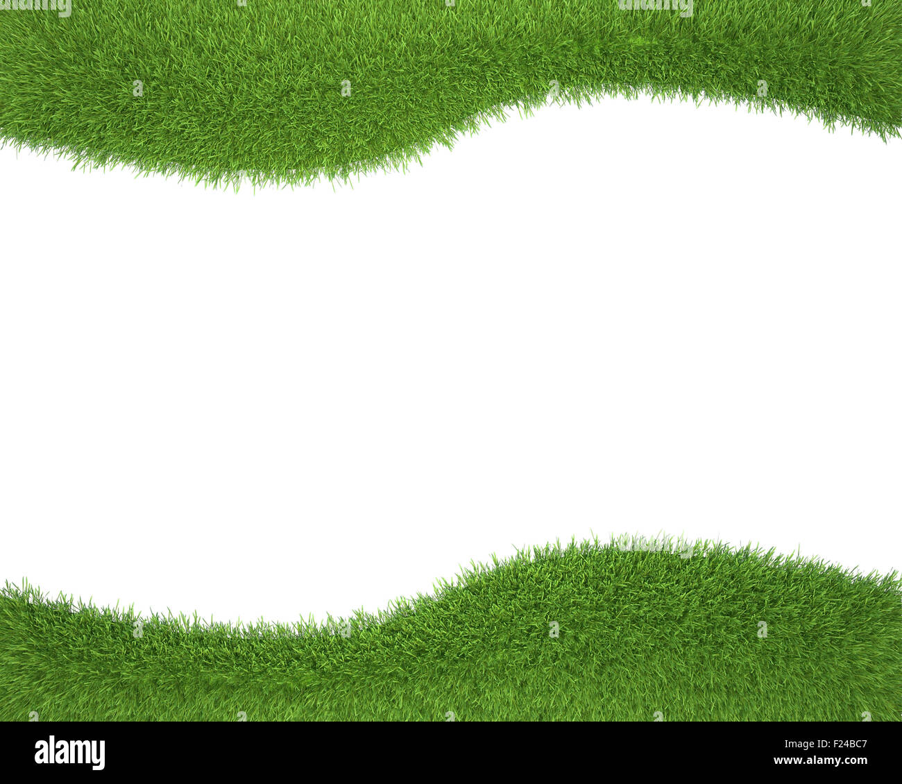 Frame made of green grass isolated on white background Stock Photo - Alamy