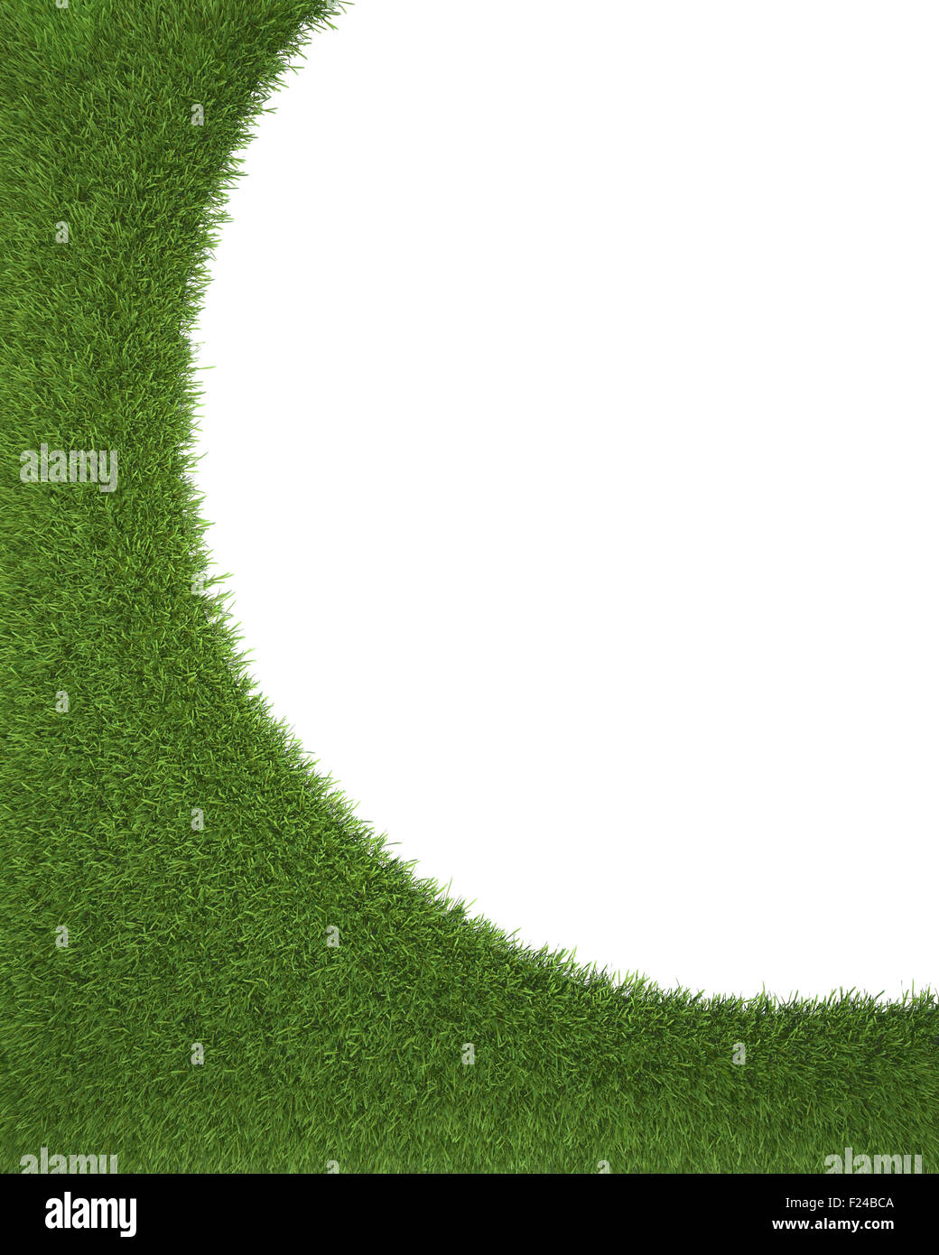 Frame made of green grass isolated on white background Stock Photo - Alamy