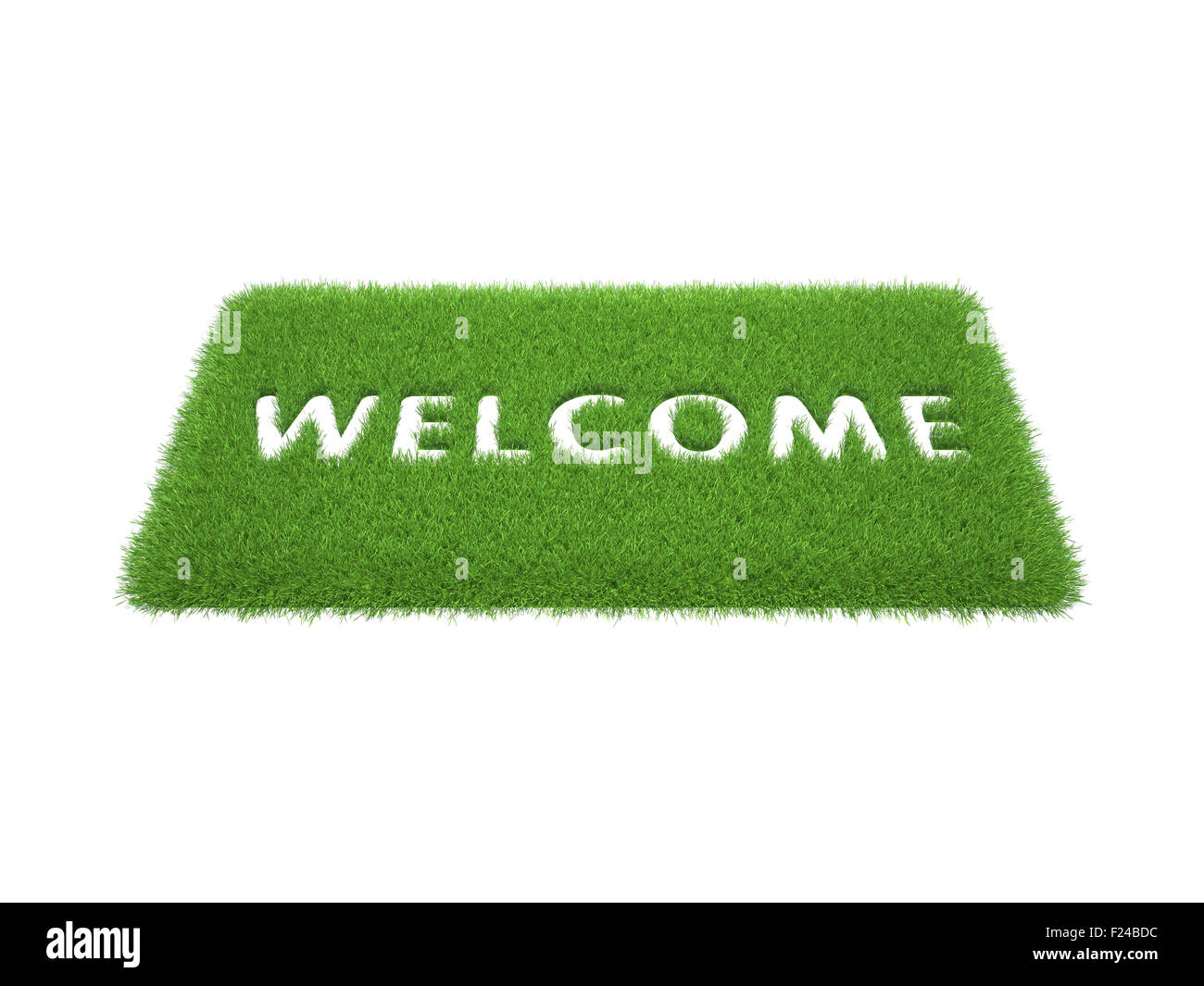 sign welcome shown in green grass Stock Photo - Alamy