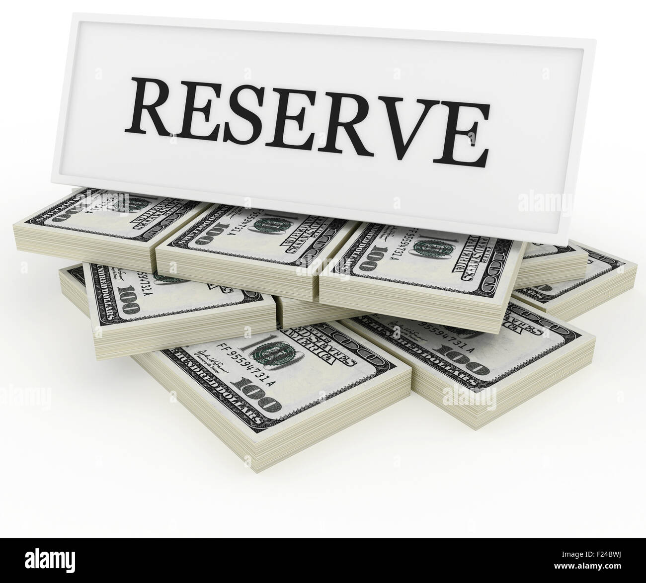 Signboard standing on banknotes in dollar terms Stock Photo - Alamy