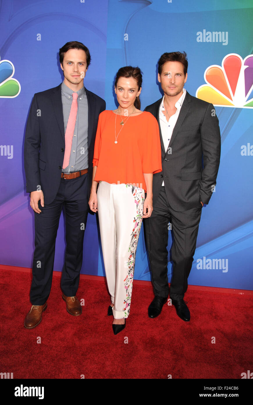 New York City, NY. USA. "Odyssey" Cast (L-R) Jake Robinson, Anna Friel ...