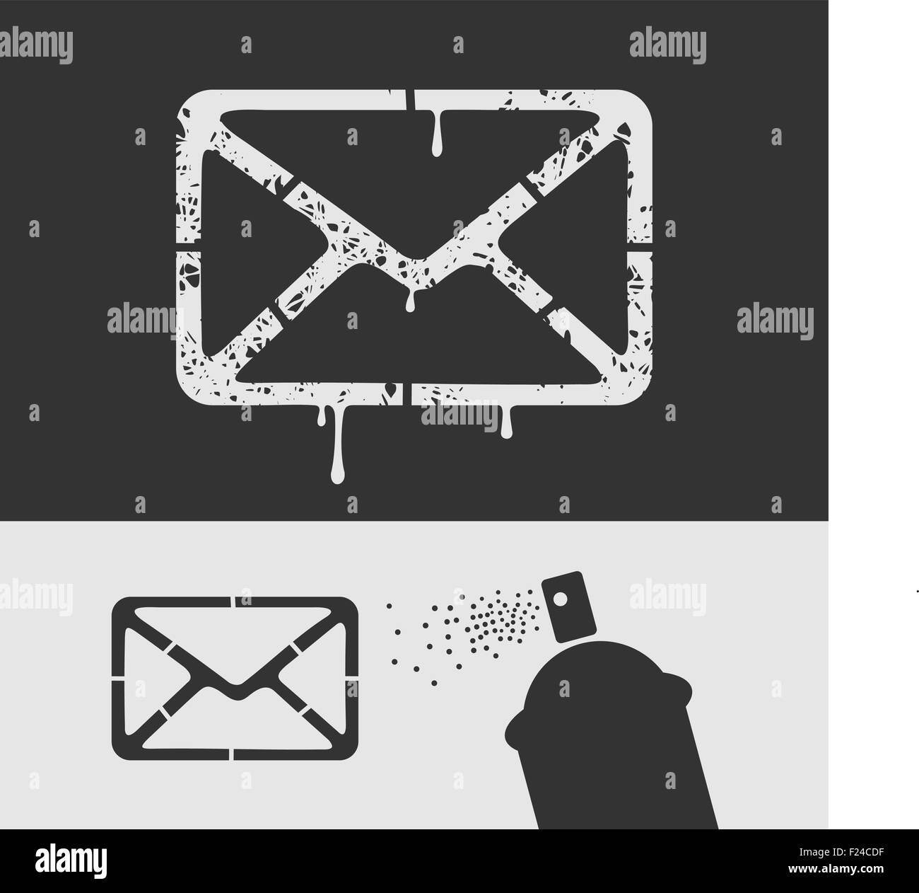 Symbol Stencil Mail Stock Vector Image & Art - Alamy