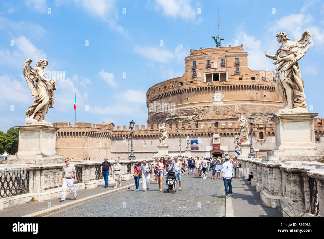 Castel Sant'Angelo from Ponte Sant'angelo Lungotevere Castello Roma ...