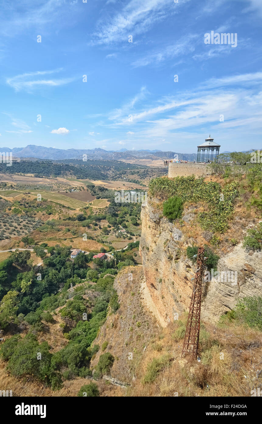 Andalusian landscape from the terrace of Ronda Stock Photo - Alamy