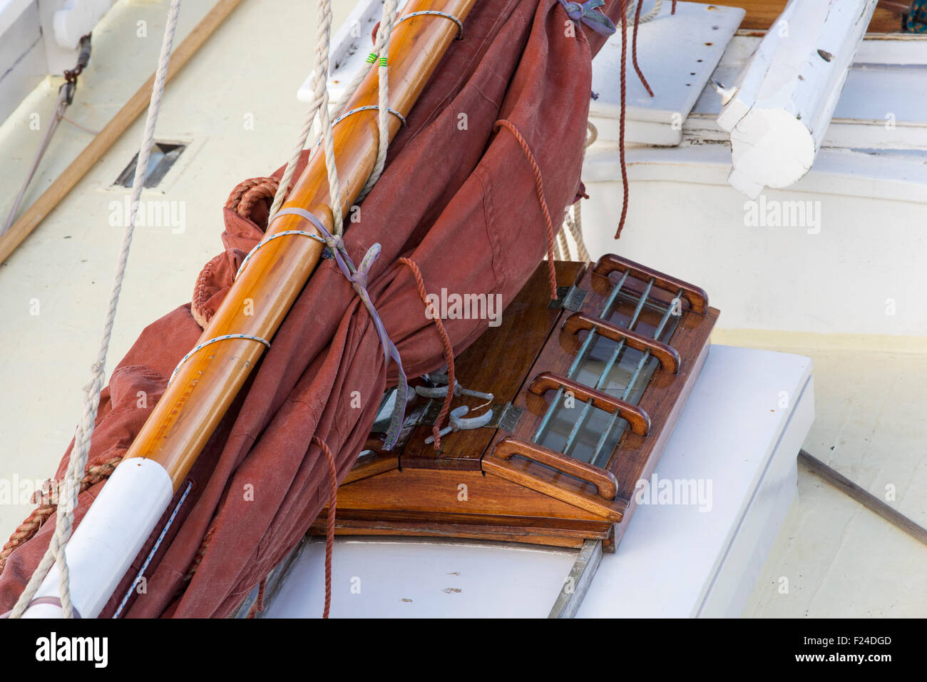 Traditional wooden Smack fishing boats in Brightlingsea, Essex, UK ...