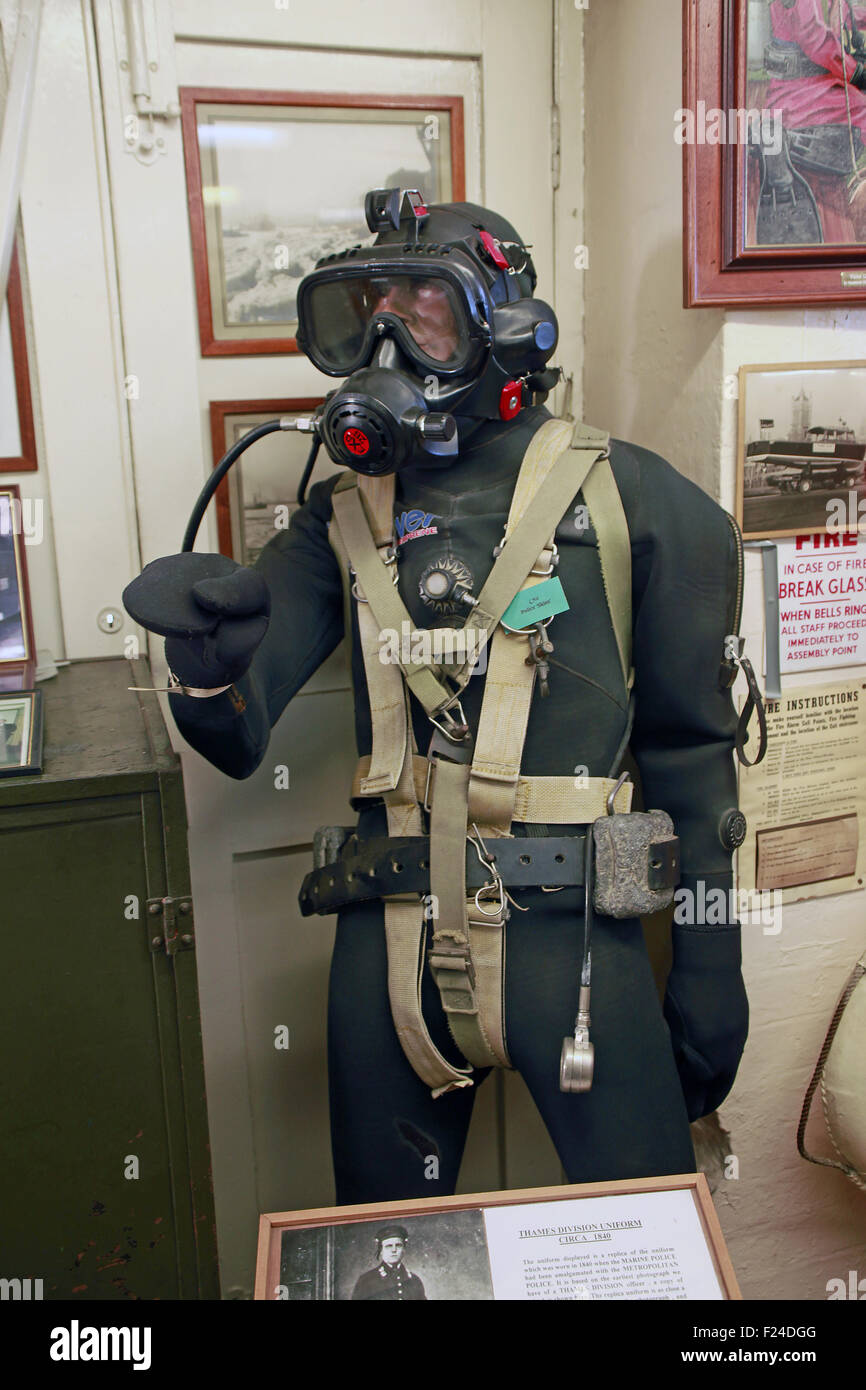 The Thames Police Museum at Wapping Police station on the bank of the ...