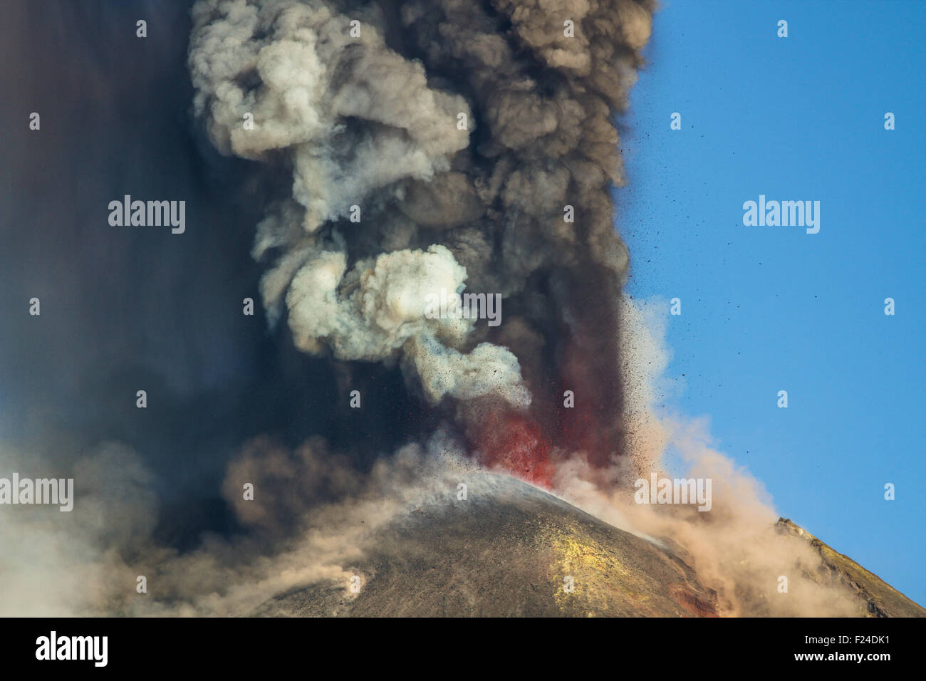 The highest volcano in Europe erupting Stock Photo - Alamy