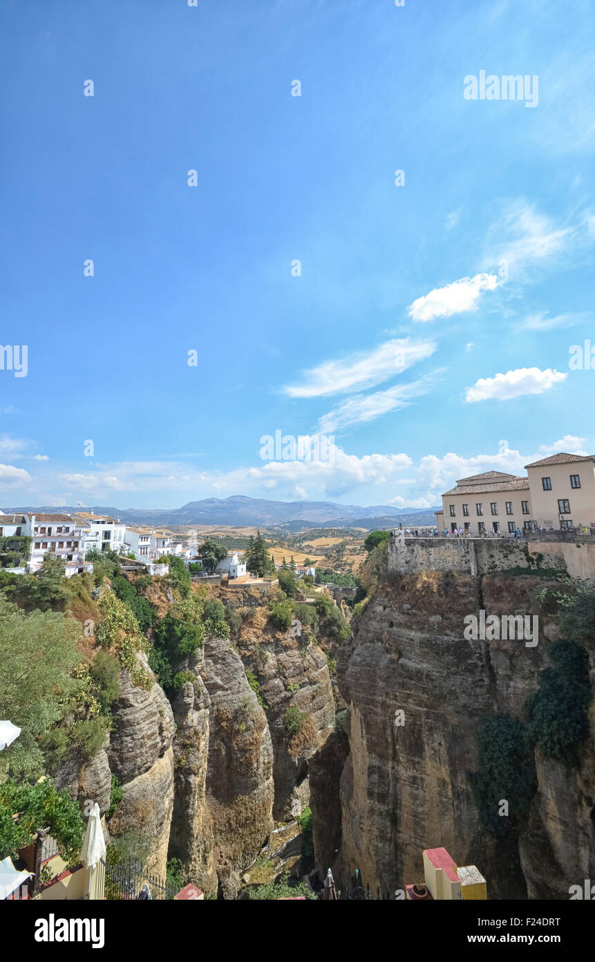 View of the famous gorge of Ronda Stock Photo - Alamy