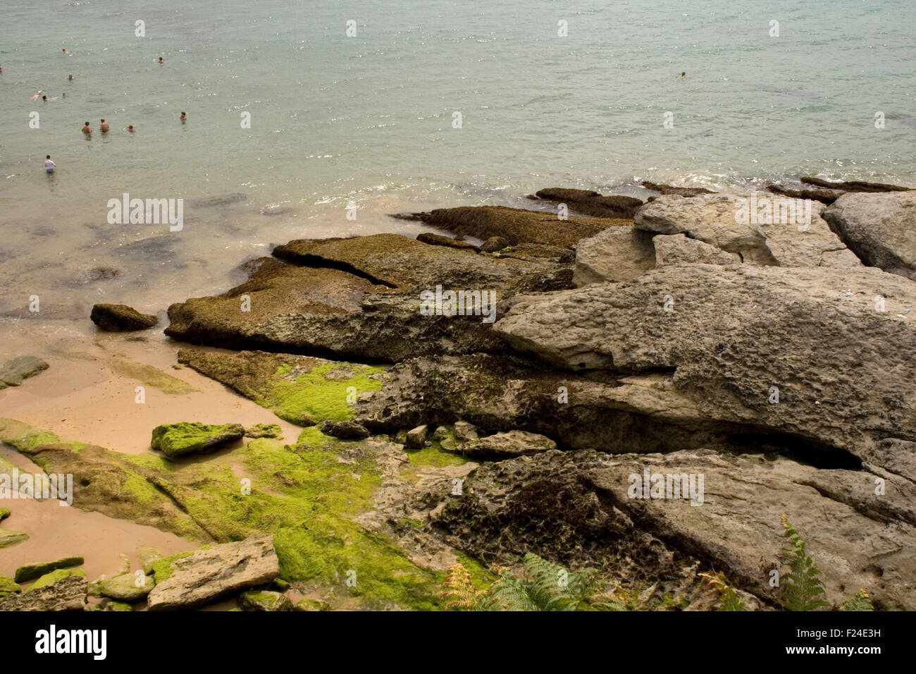 View of Santander beach, Cantabrian Sea Stock Photo - Alamy