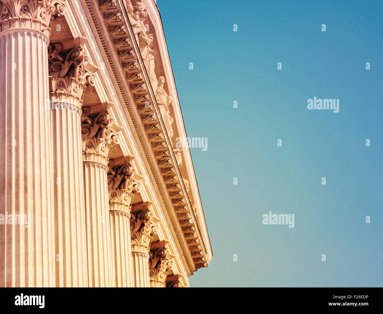 Retro Photo Of Composite Greek Style Columns Stock Photo - Alamy