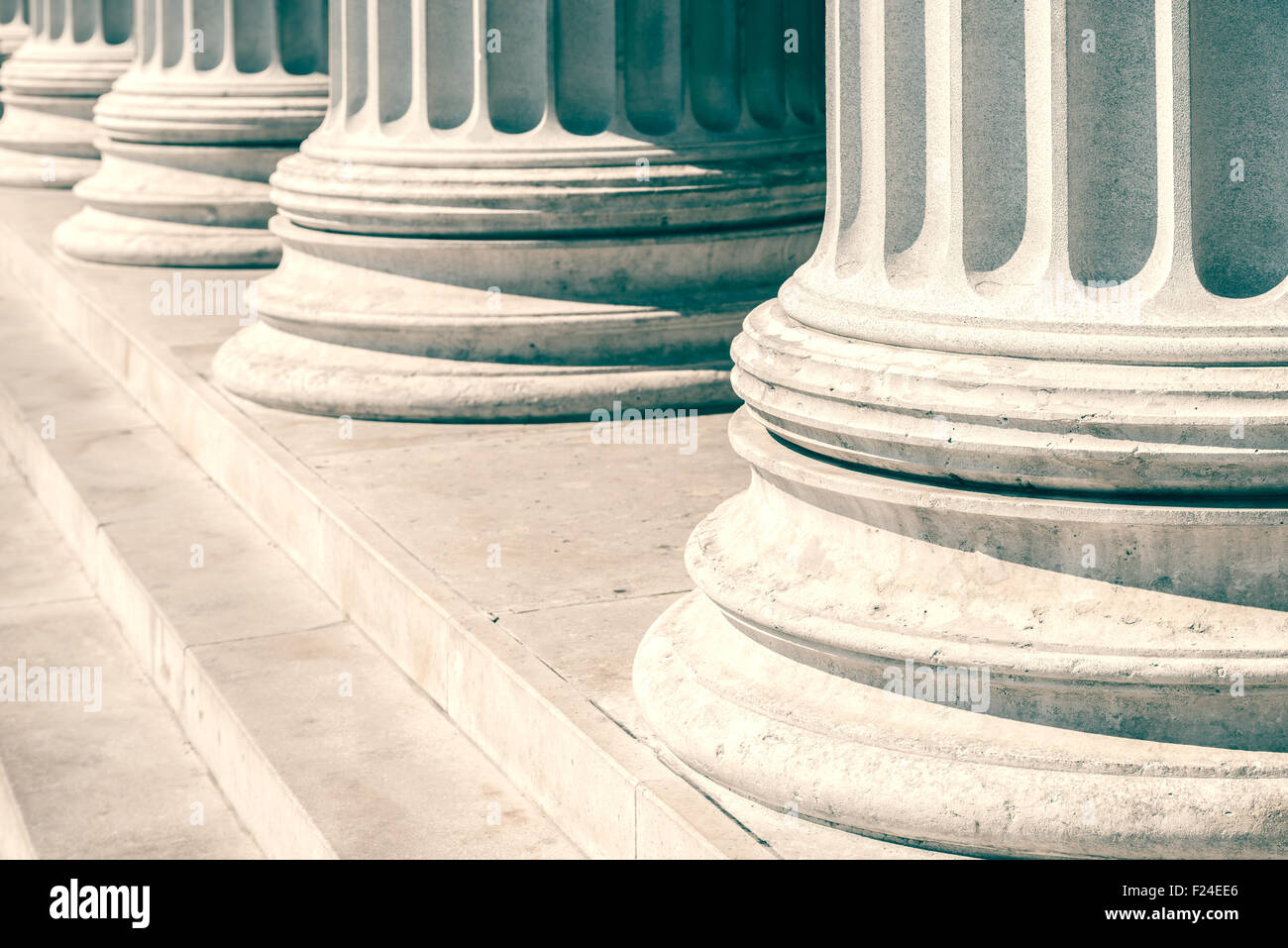 Retro Photo Of Composite Greek Style Columns Stock Photo - Alamy