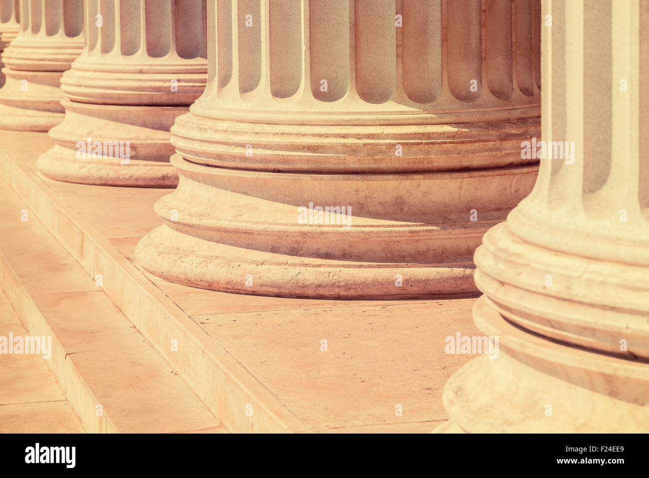 Retro Photo Of Composite Greek Style Columns Stock Photo - Alamy
