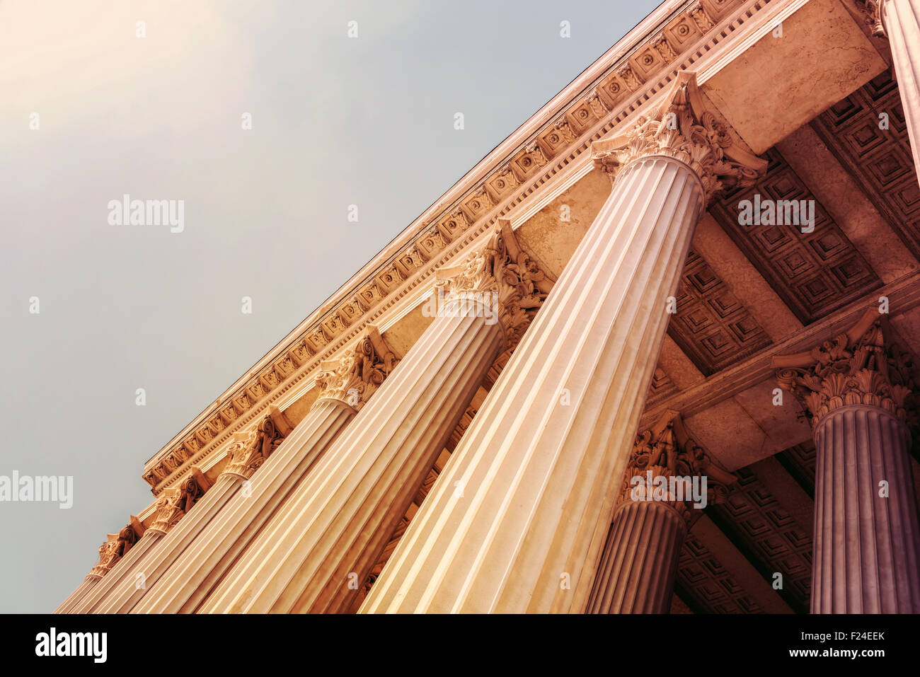 Retro Photo Of Composite Greek Style Columns Stock Photo - Alamy