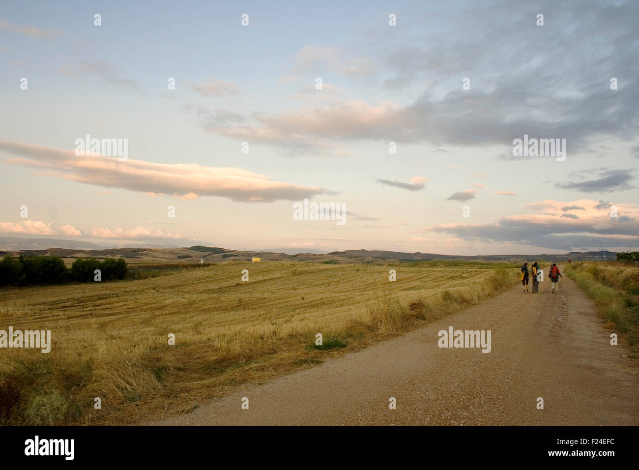 Pilgrims, way of St. James in Spain Stock Photo - Alamy