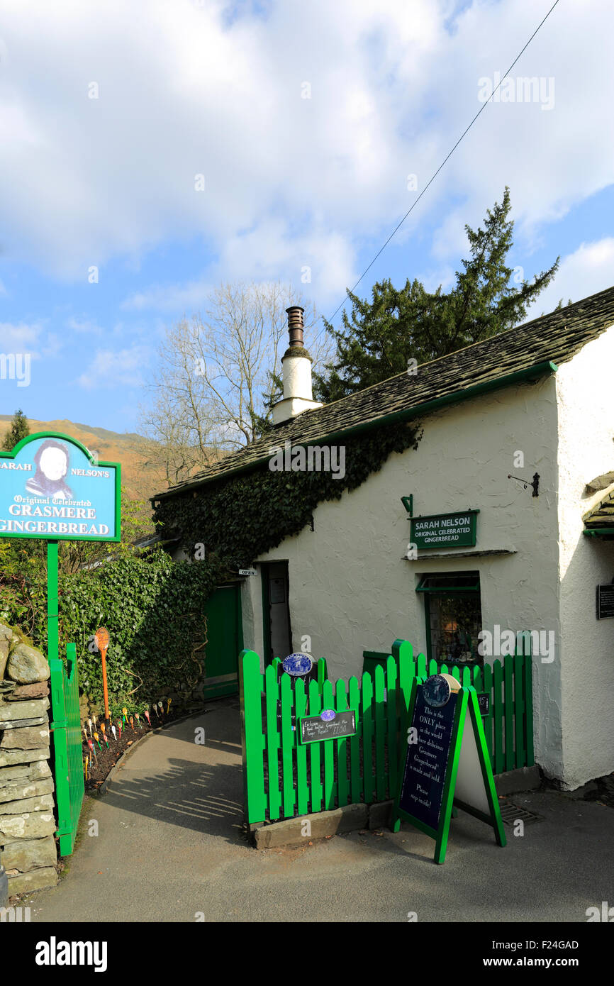 Grasmere Gingerbread shop, Grasmere village, Lake District National ...