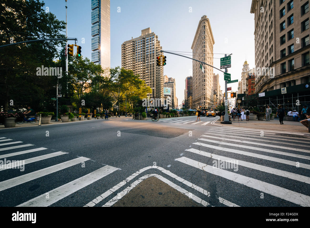 Intersection of Broadway and 5th Avenue, in the Flatiron District, in ...