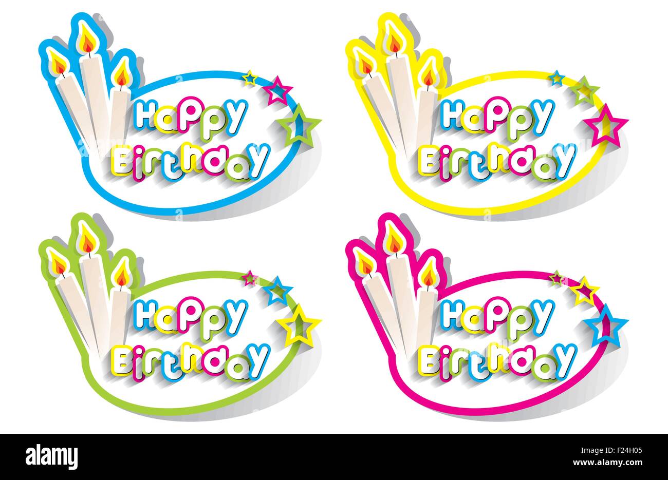 Birthday stickers hi-res stock photography and images - Alamy