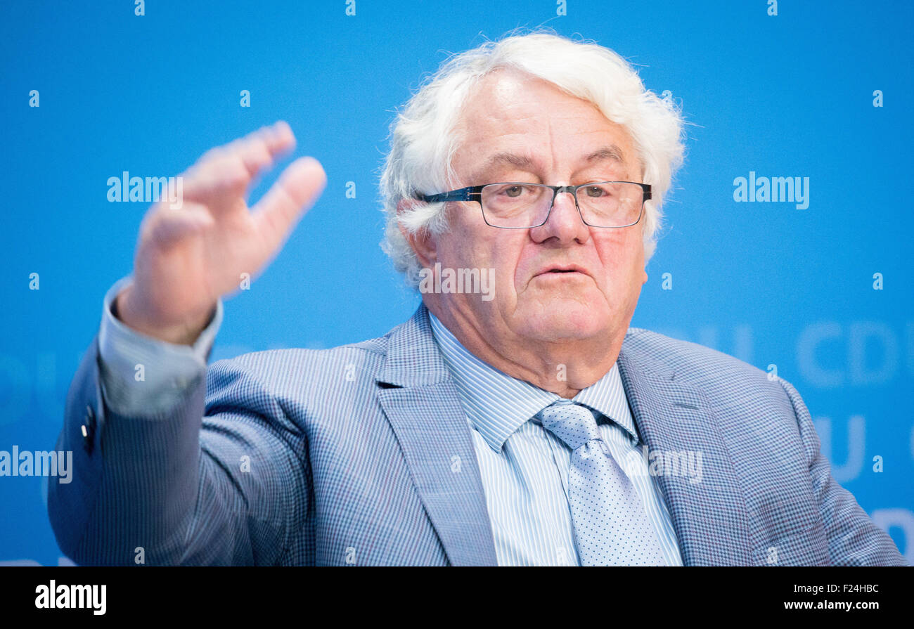 Berlin, Germany. 11th Sep, 2015. SAP chairman Hasso Plattnerat speaking ...