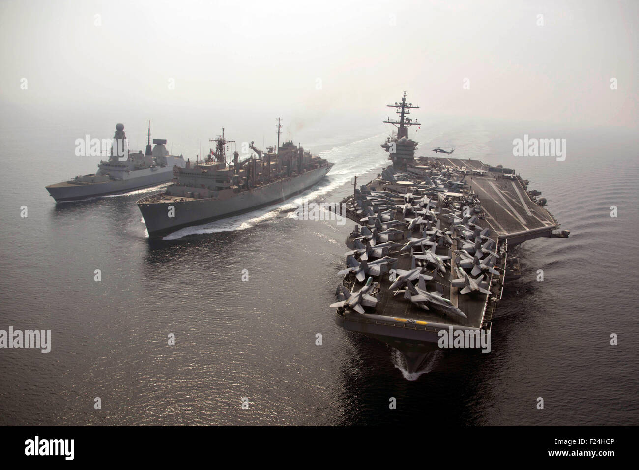 U.S. Navy Nimitz-class nuclear aircraft carrier USS Theodore Roosevelt undertakes a ...