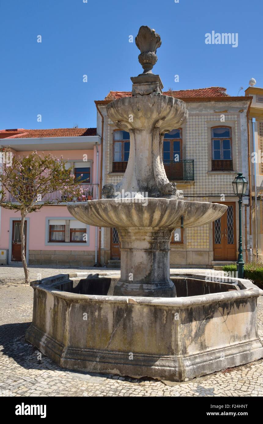 Fountain in a plaza located in Ovar, Portugal Stock Photo - Alamy