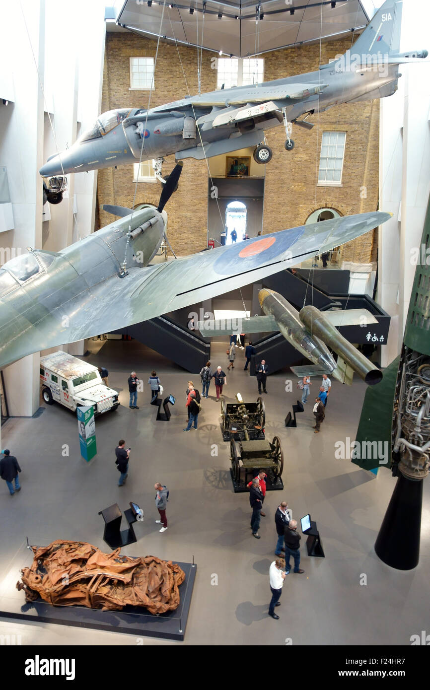 Exhibits in Imperial War Museum, London Stock Photo - Alamy