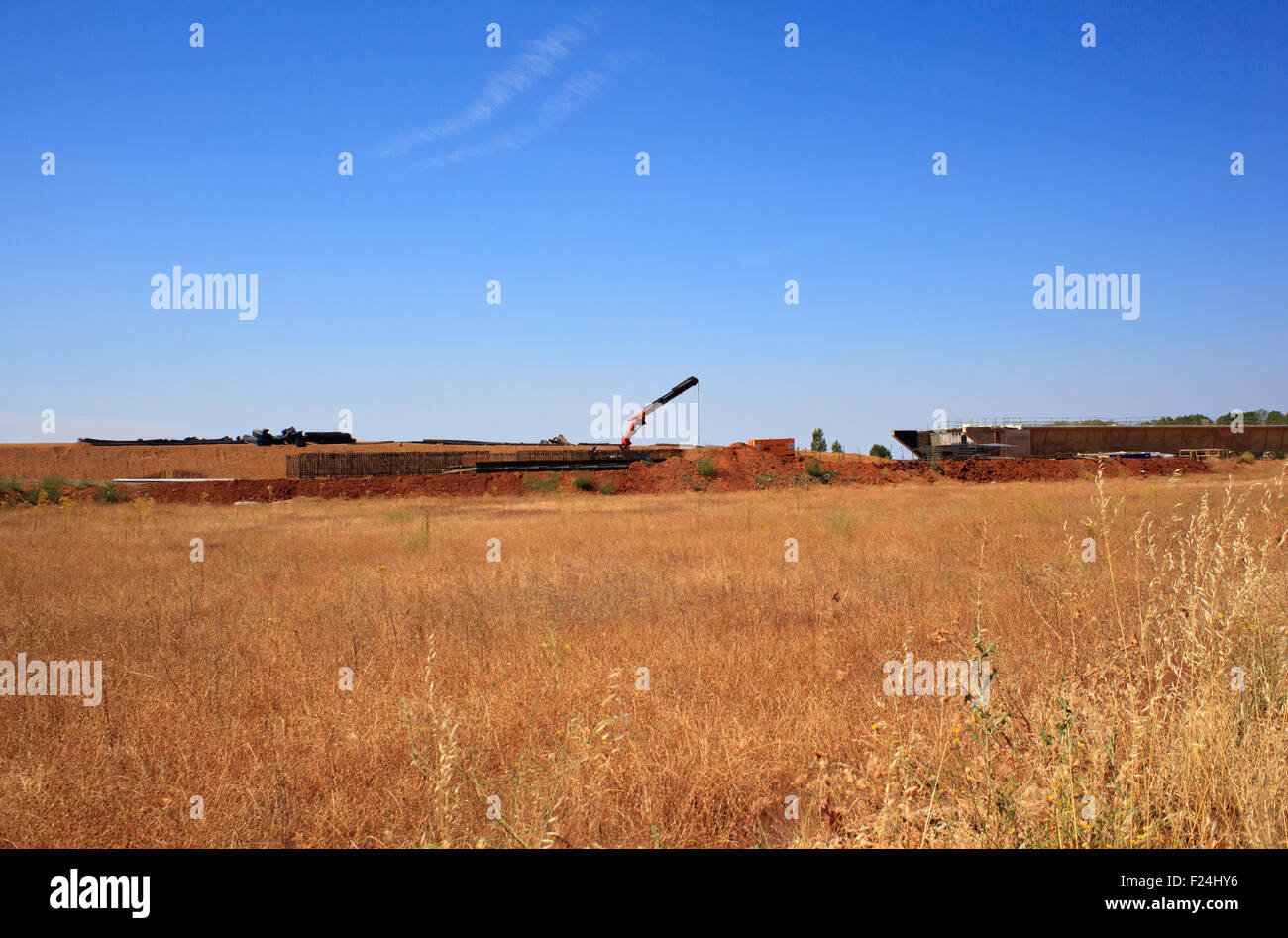 View of Construction site in spanish countryside Stock Photo - Alamy