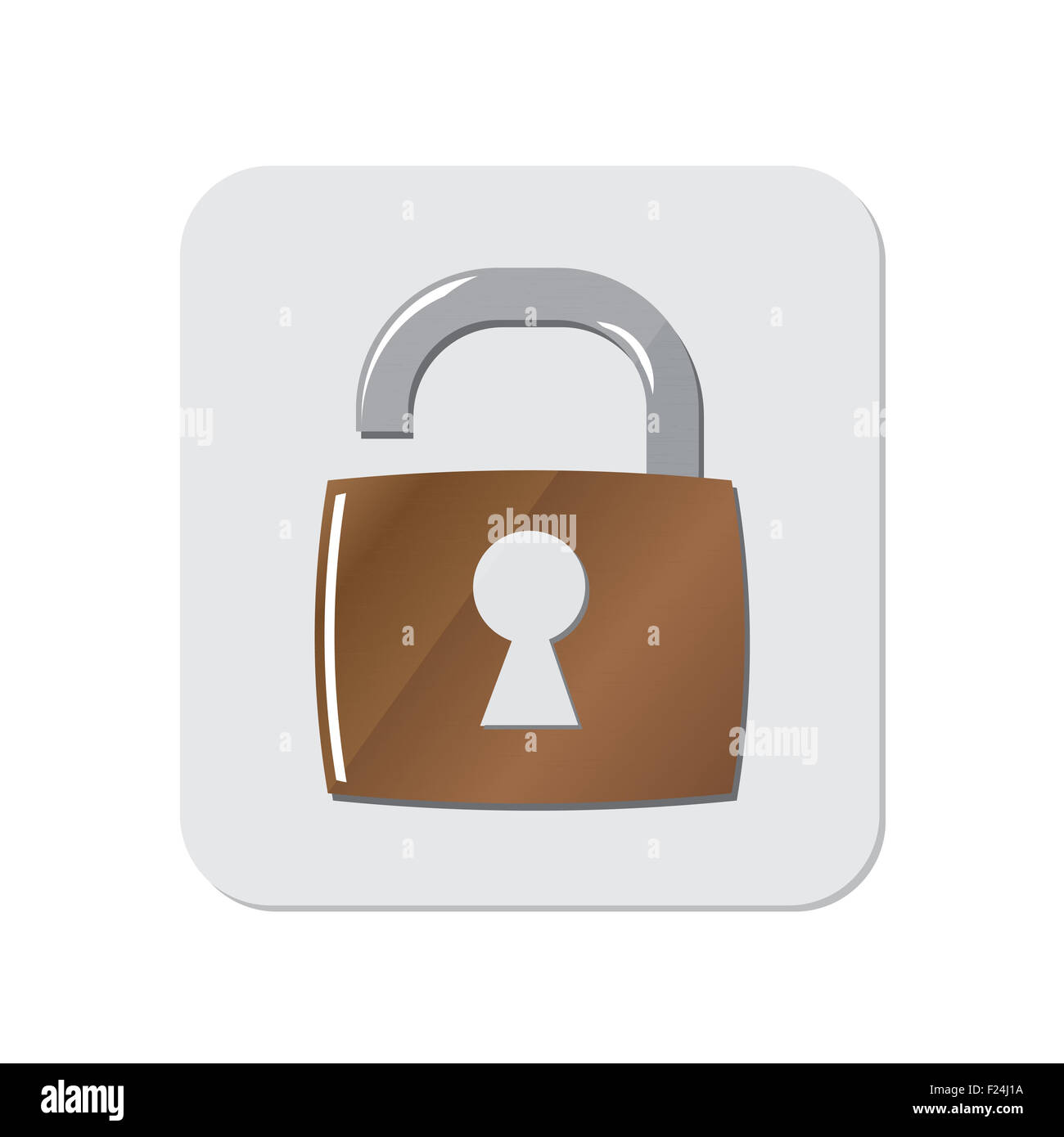 Vector icon opened padlock Stock Photo - Alamy