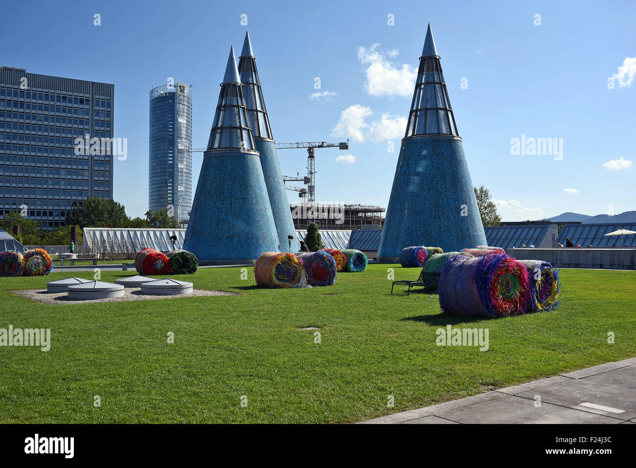 Bonn, Germany. 10th Sep, 2015. Three conical skylights on the roof of ...