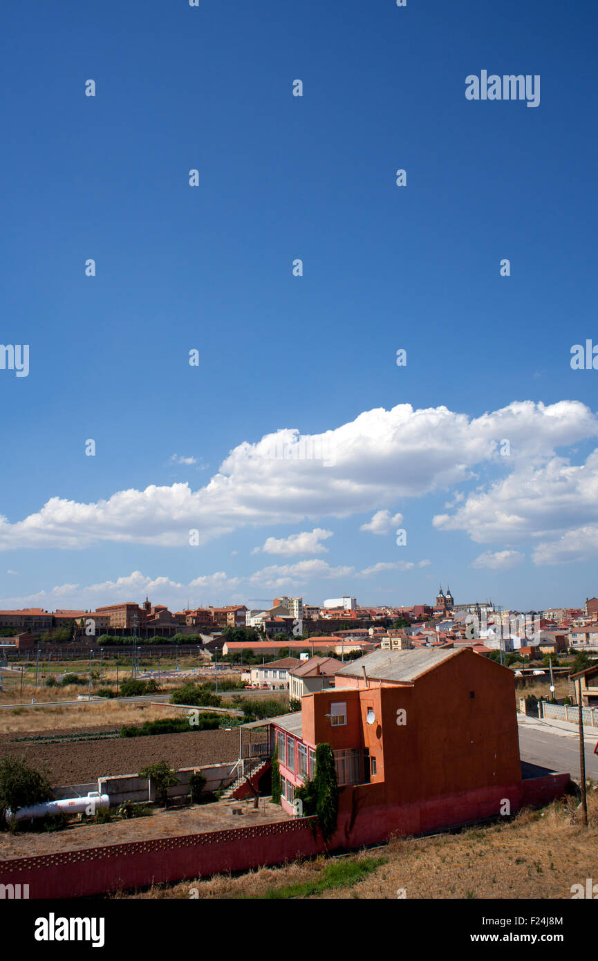 Way of St. James, Road to Astorga Stock Photo - Alamy