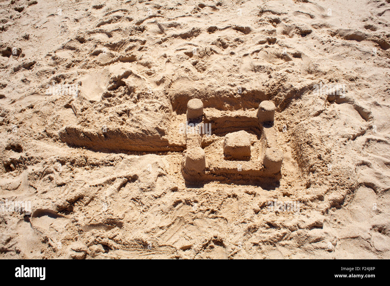 Pretty sand castle in the beach Stock Photo - Alamy