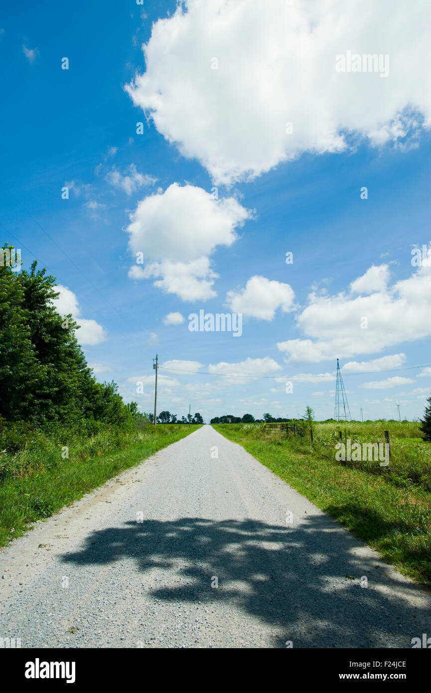 Country gravel road in Indiana Stock Photo - Alamy
