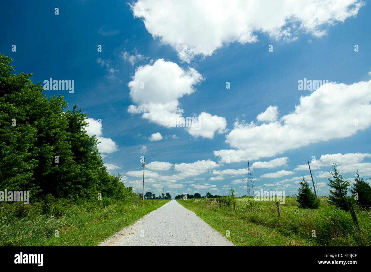 Country gravel road in Indiana Stock Photo - Alamy