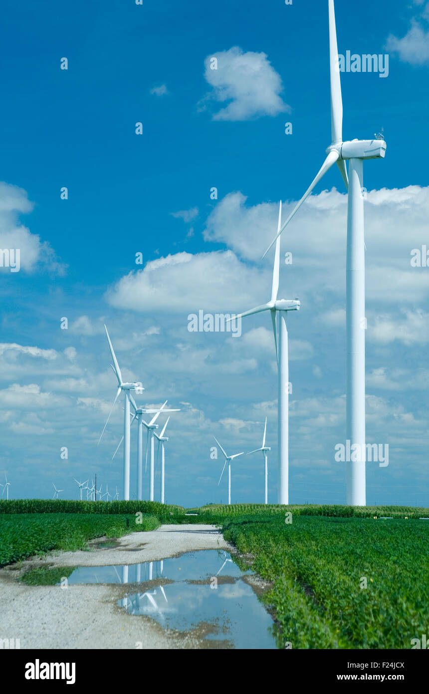 Wind farms in central Indiana, USA Stock Photo - Alamy