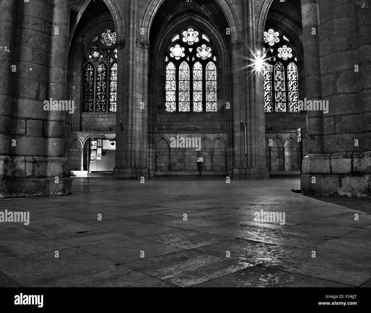 Cathedral leon spain Black and White Stock Photos & Images - Alamy