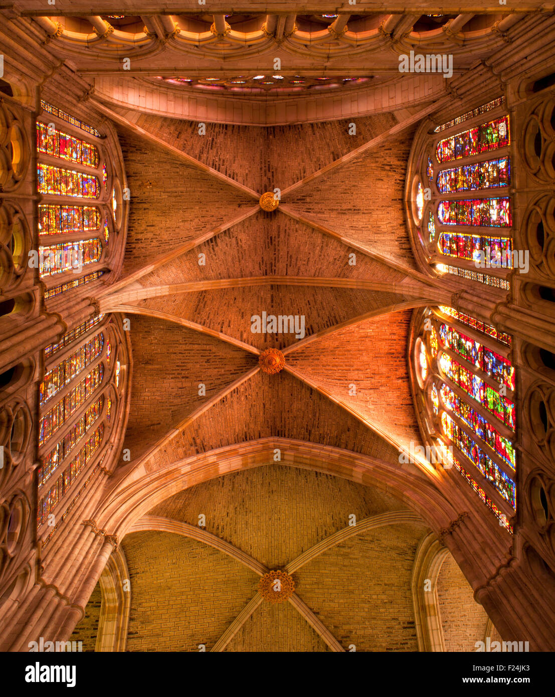 Interior of Leon Cathedral, Spain Stock Photo - Alamy