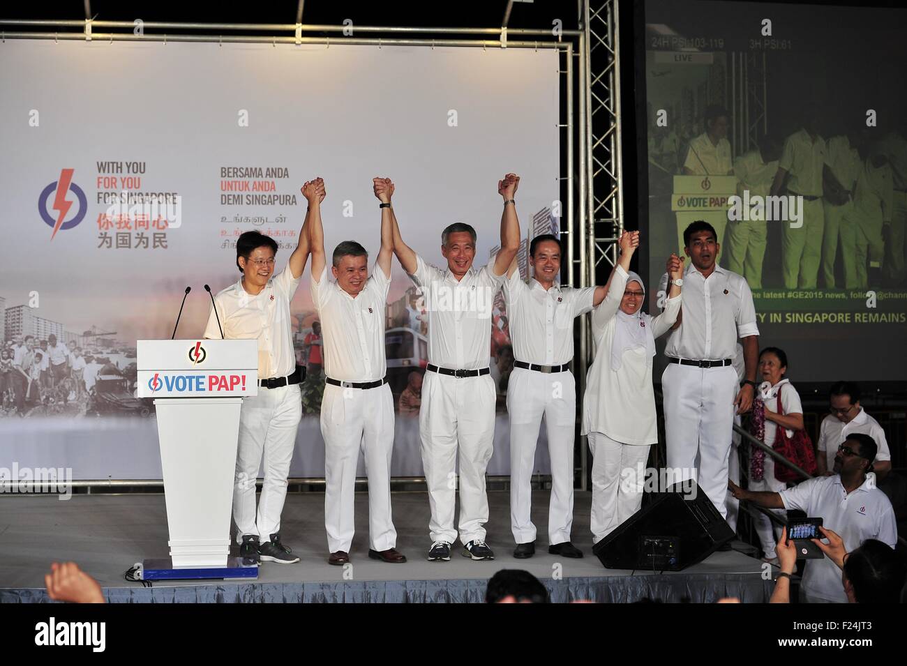 Singapore. 12th Sep, 2015. Singapore's Prime Minister and People's ...