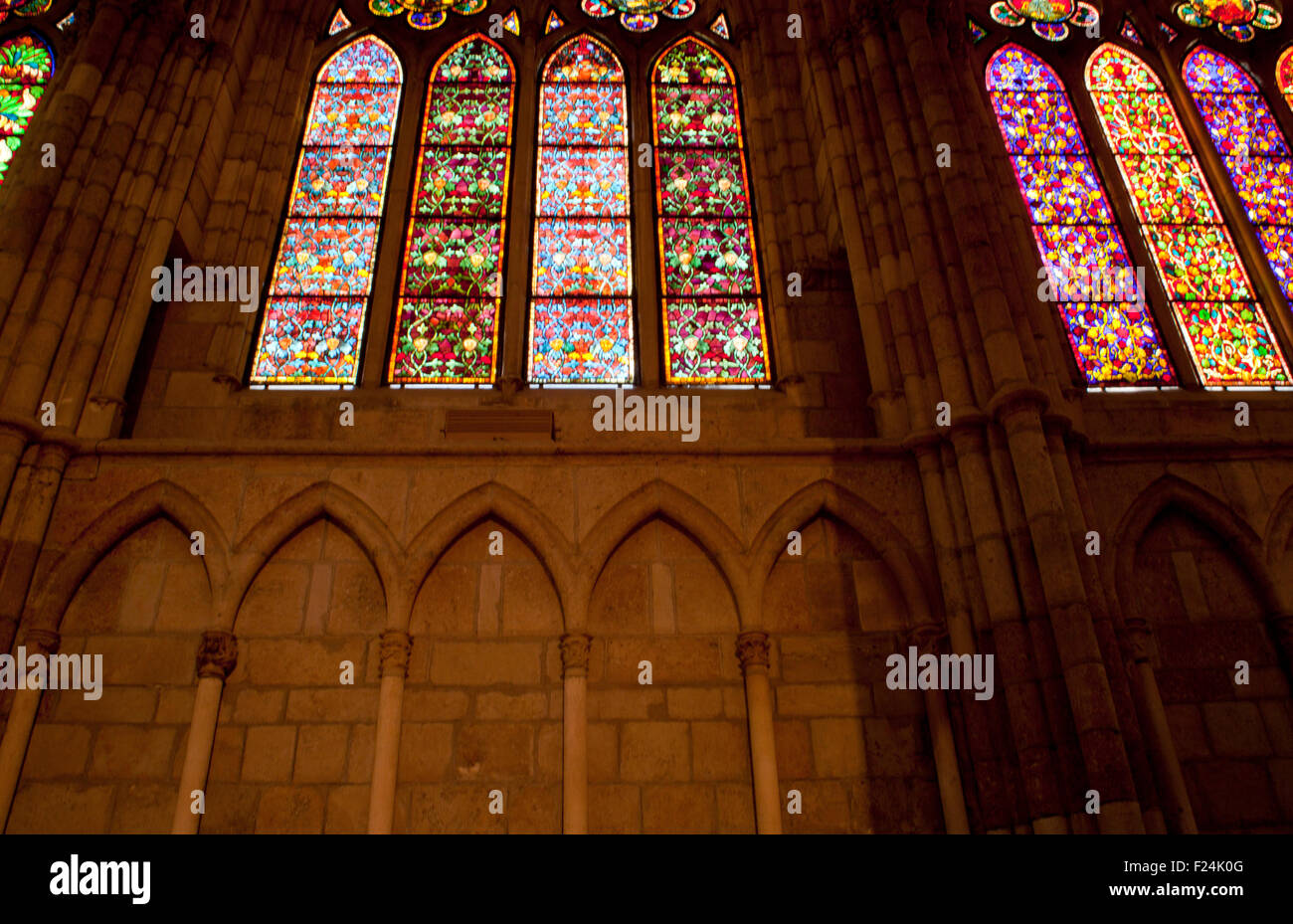 Interior of Leon Cathedral, Spain Stock Photo - Alamy