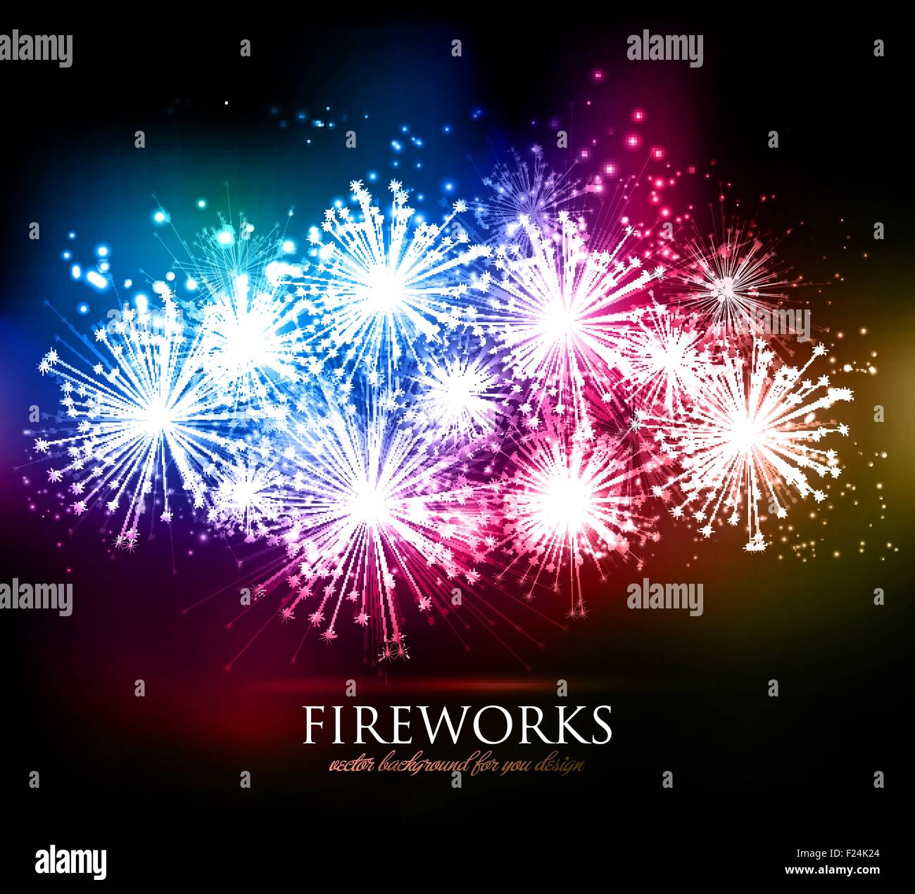 Vector Holiday Fireworks Background Stock Vector Image & Art - Alamy