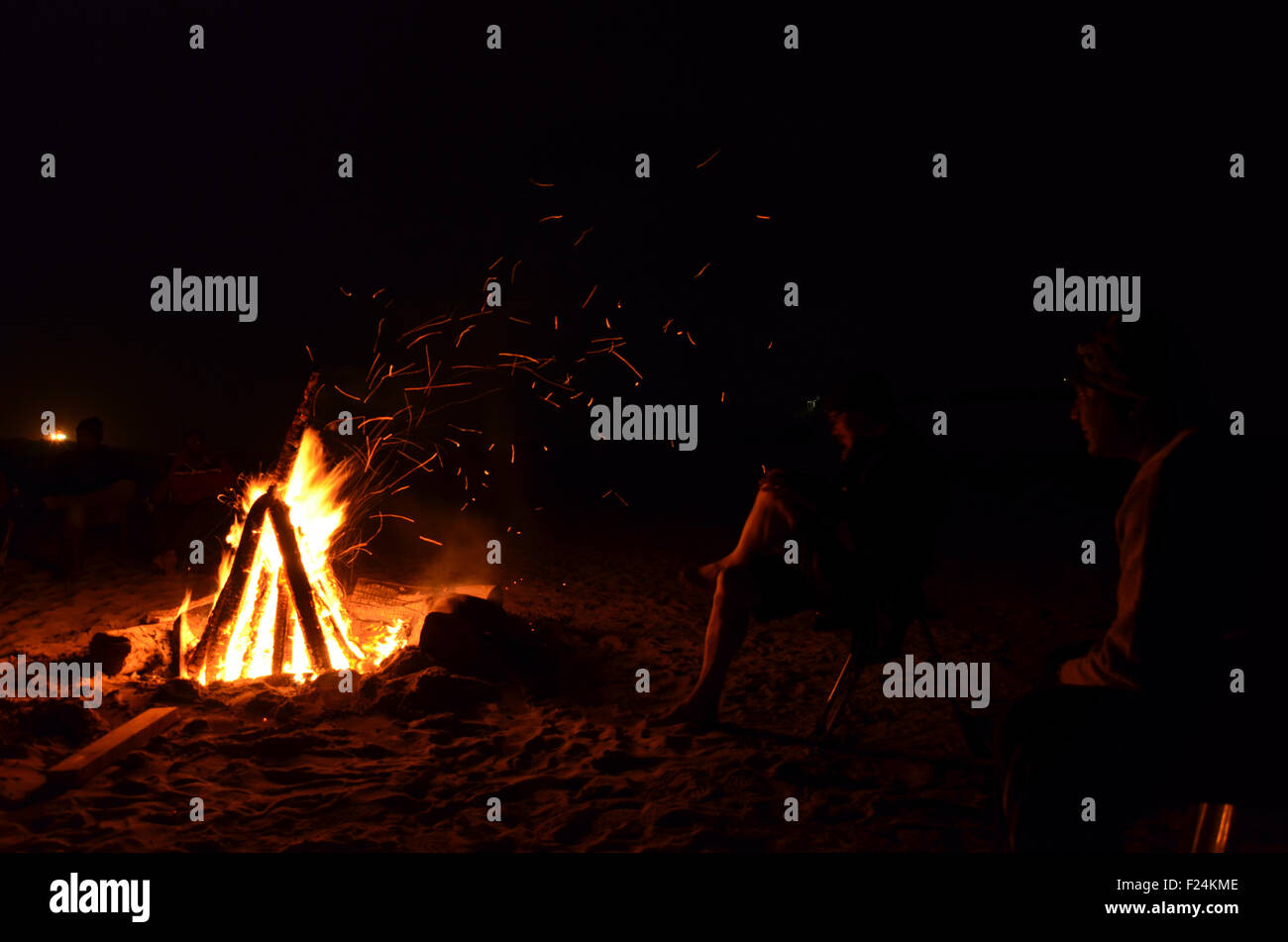 Campfire in sand hi-res stock photography and images - Alamy