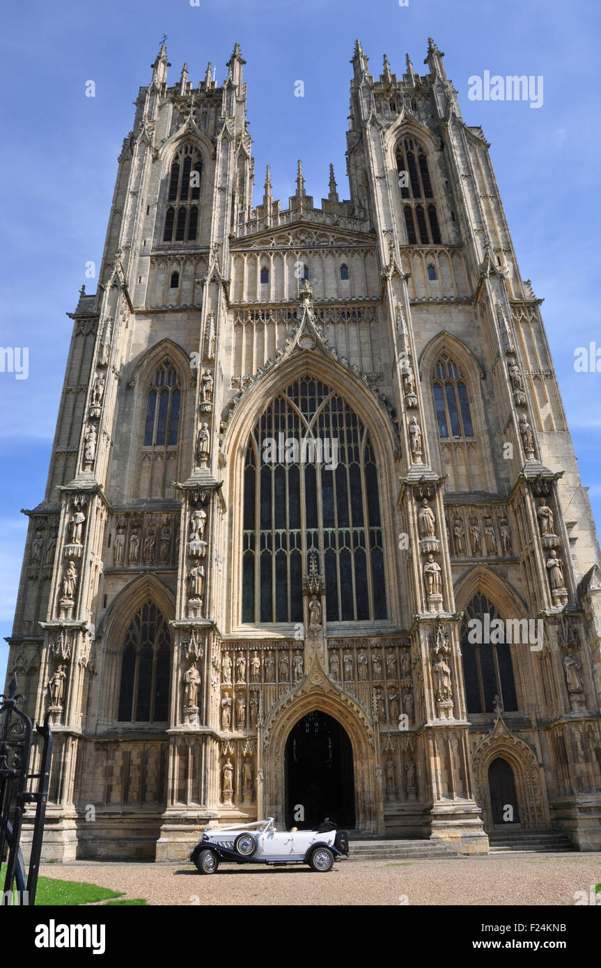 Beverley Minster, huge medieval cathedral in Yorkshire, UK, with old ...