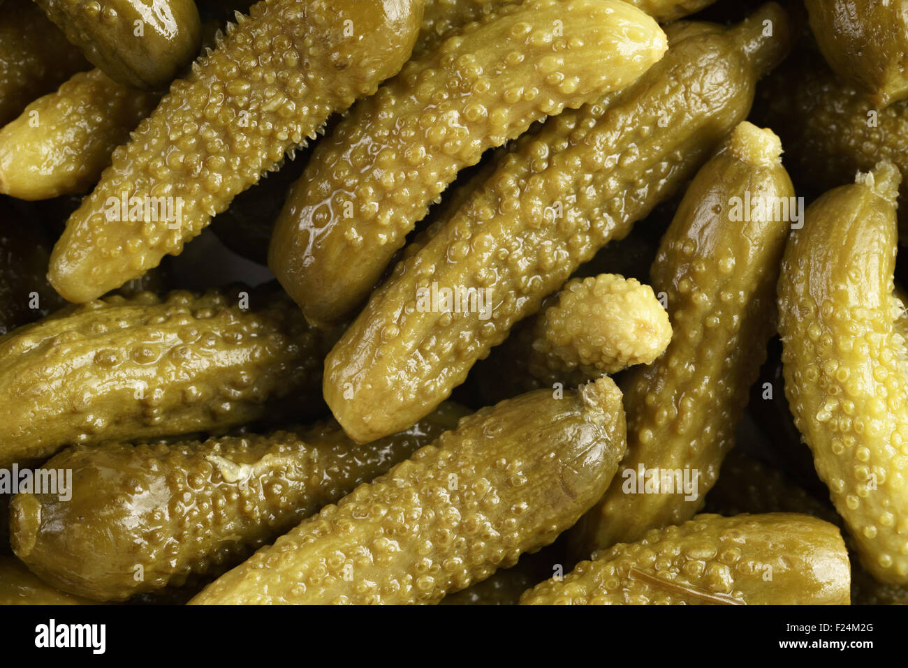 marinated cornichons shot from above Stock Photo - Alamy