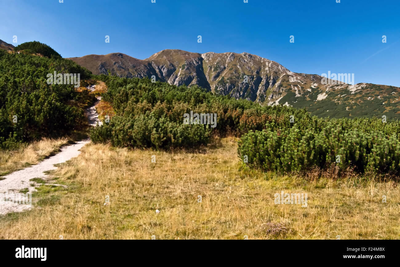 hiking trail in high mountains called Rohace (part of Tatry mountains ...